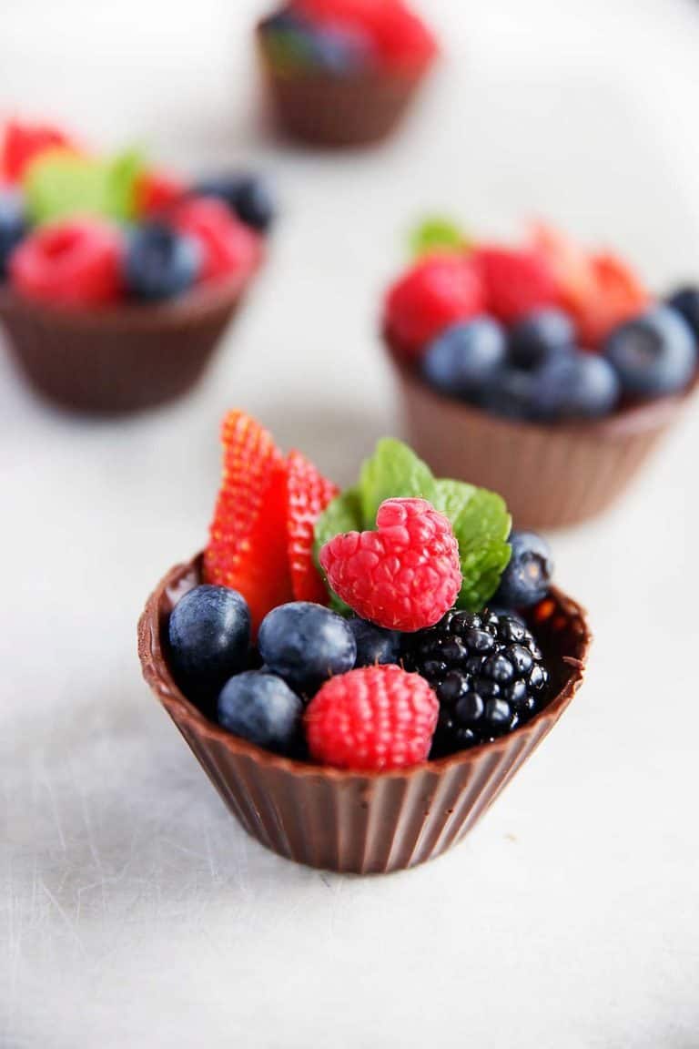 1-Ingredient Chocolate Dessert Cups - Lexi's Clean Kitchen