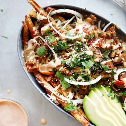 Loaded Kimchi Fries - Lexi's Clean Kitchen