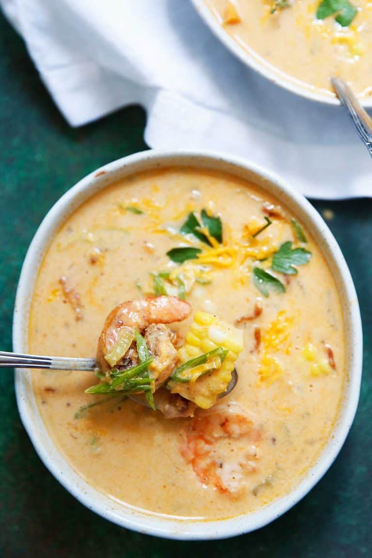 Creamy Potato Chowder with Shrimp and Bacon - Lexi's Clean Kitchen