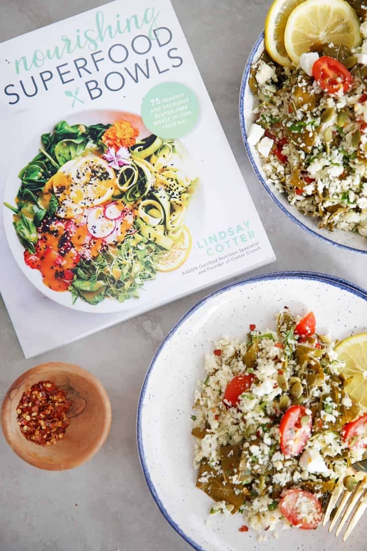 Greek Cauliflower Rice Pilaf Bowls (Low Carb) - Lexi's Clean Kitchen