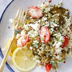 Greek Cauliflower Rice Pilaf Bowls (Low Carb) - Lexi's Clean Kitchen