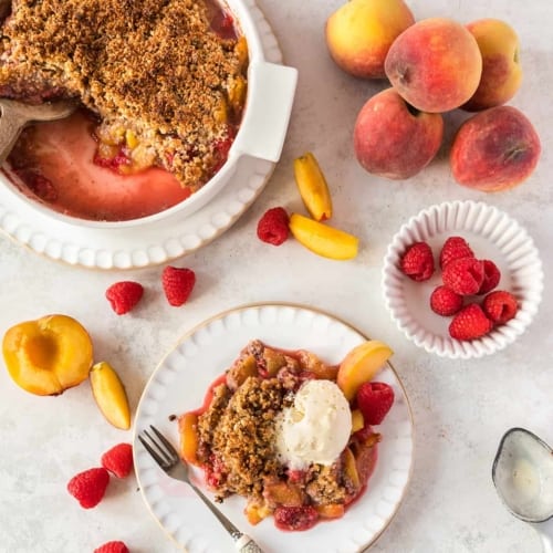 Raspberry Peach Crisp - Lexi's Clean Kitchen
