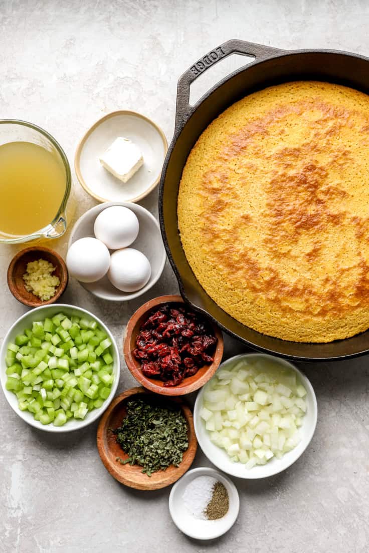 Gluten Free Cornbread Stuffing (Vegetarian) - Lexi's Clean Kitchen