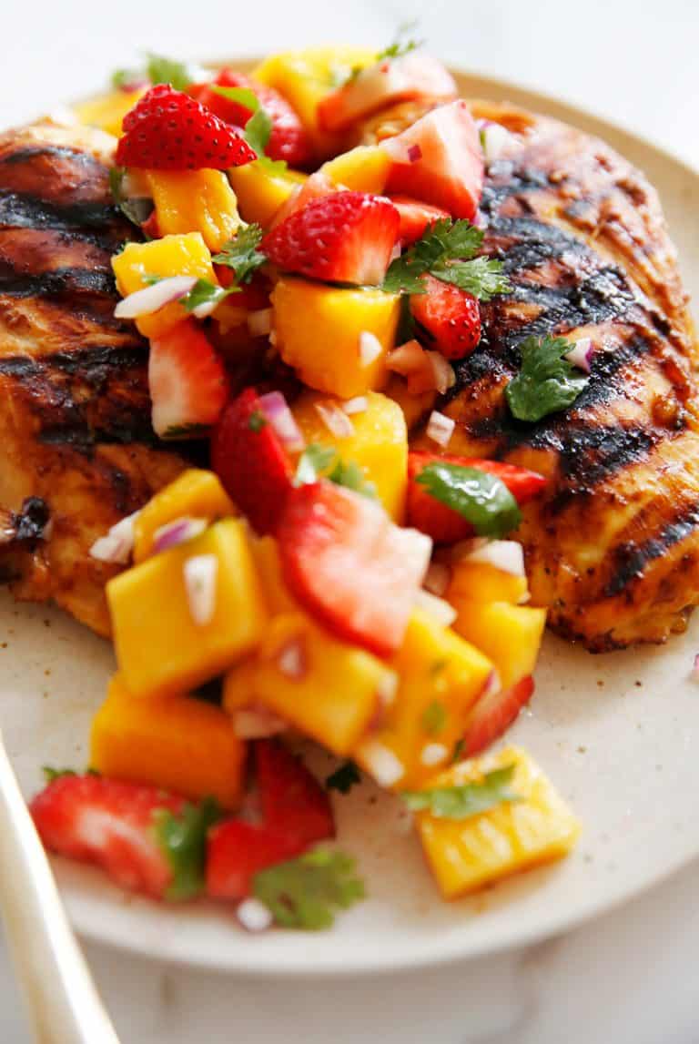 Strawberry and Mango Salsa Chicken - Lexi's Clean Kitchen