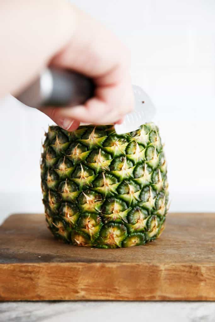 How To Cut A Pineapple Step By Step Guide Lexi s Clean Kitchen How To Cut A Pineapple Step By Step Guide Lexi s Clean Kitchen