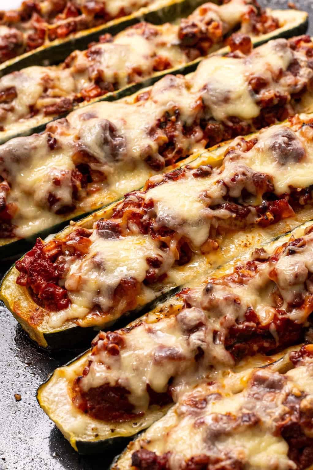 Italian Stuffed Zucchini Boats - Lexi's Clean Kitchen