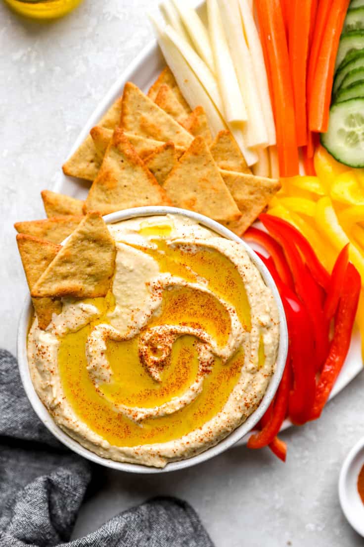 The Best 5-Minute Easy Hummus Recipe - Lexi's Clean Kitchen