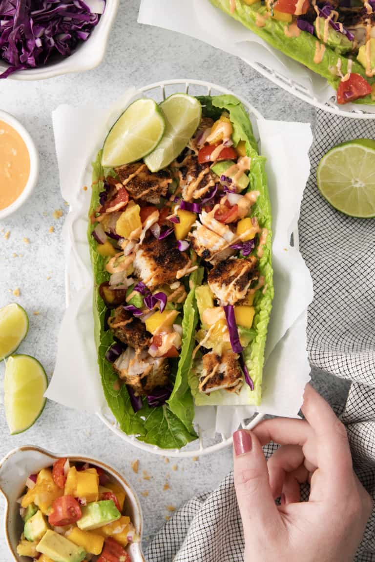 Fish Tacos with Tropical Salsa - Lexi's Clean Kitchen