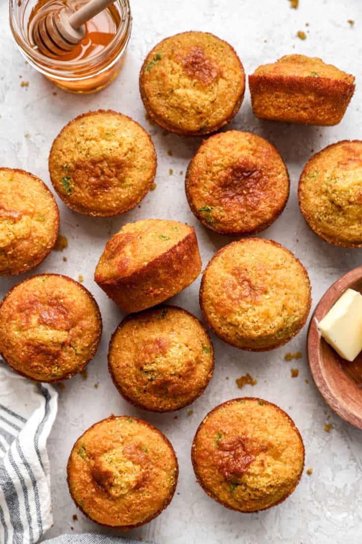 Jalapeño Cheddar Cornbread Muffins - Lexi's Clean Kitchen