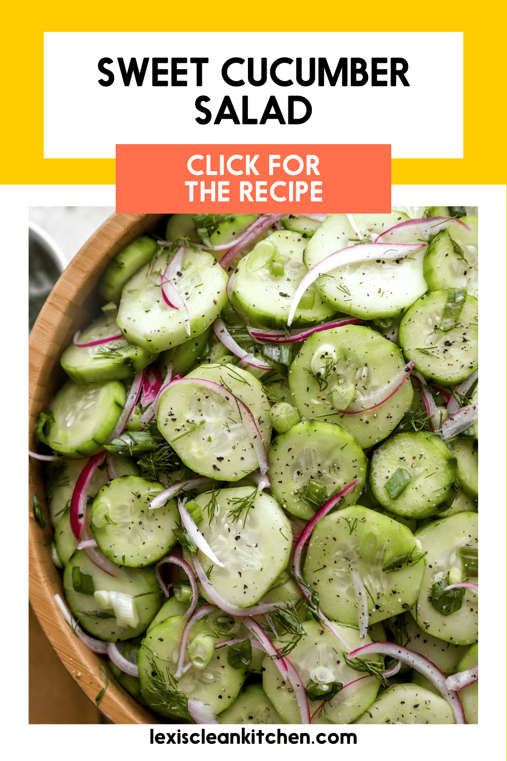 Easy Sweet Cucumber Salad Recipe Lexis Clean Kitchen