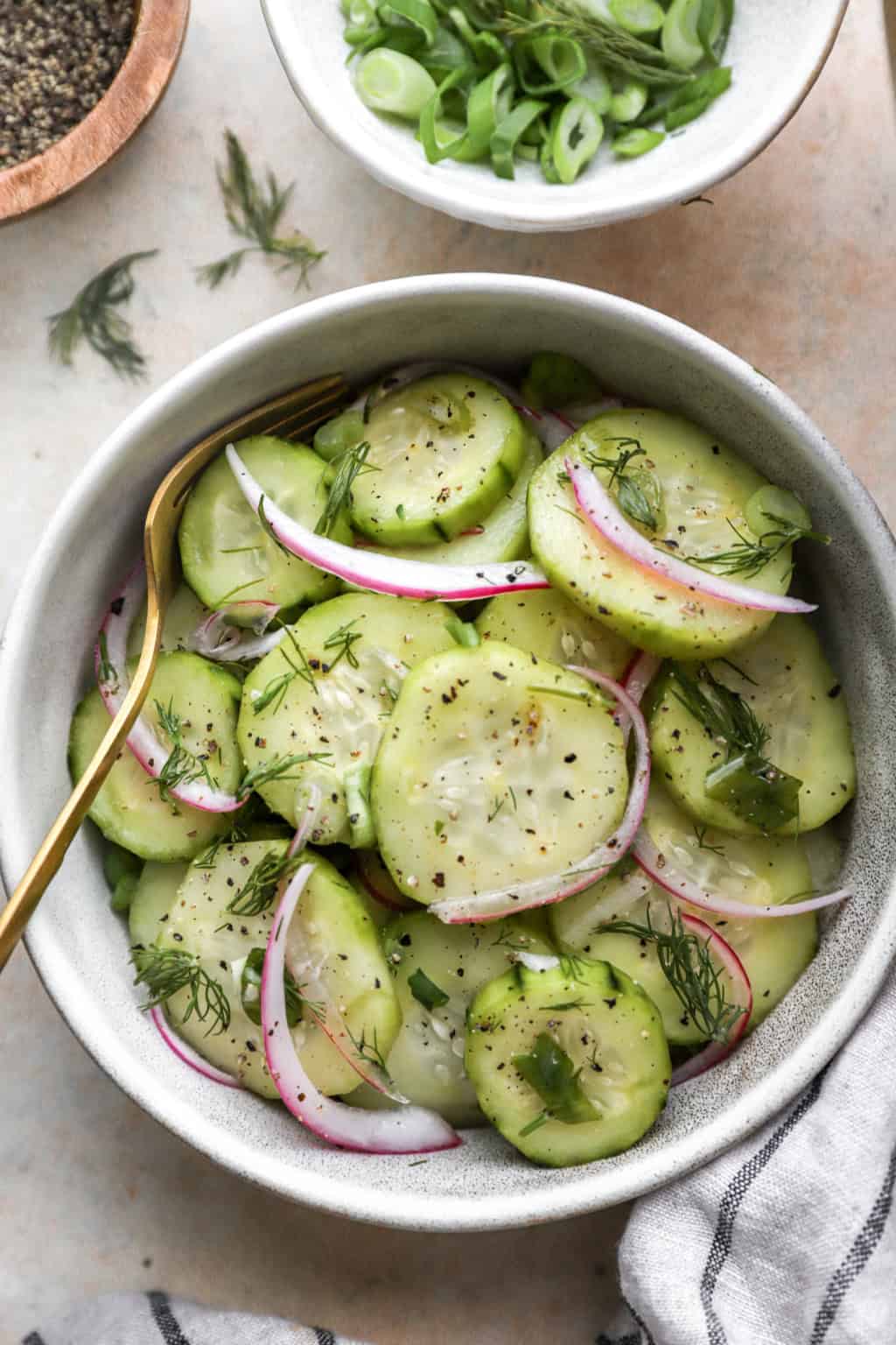 Easy Sweet Cucumber Salad Recipe - Lexi's Clean Kitchen