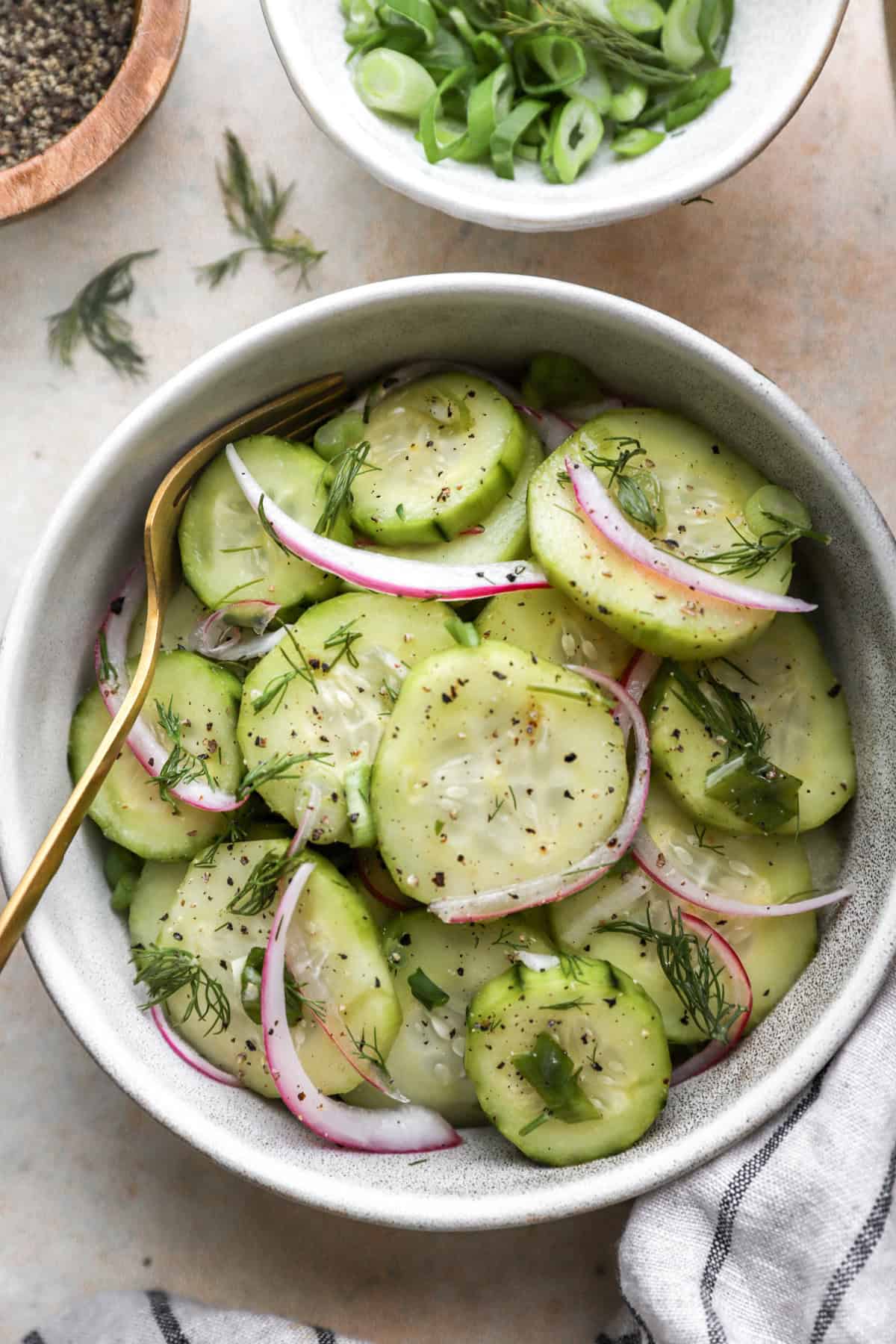 Easy Sweet Cucumber Salad Recipe - Lexi's Clean Kitchen