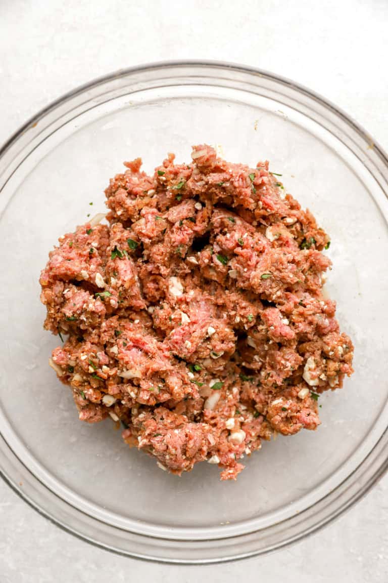 Sheet Pan Kofta Meatballs with Veggies and Green Tahini Sauce - Lexi's ...