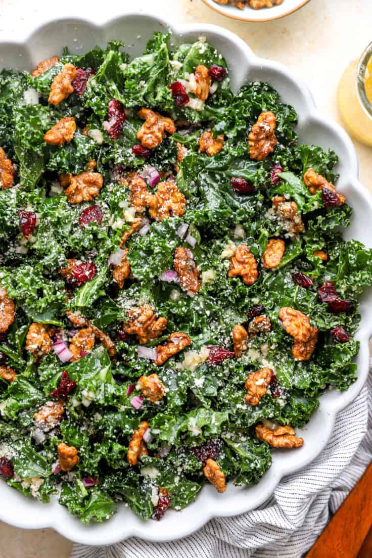Fall Kale Salad with Shallot Dressing and Candied Walnuts - Lexi's ...